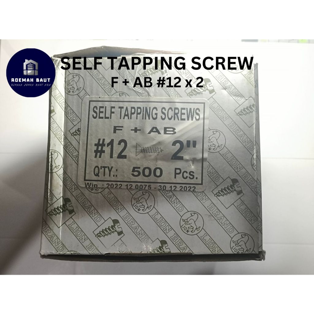 สกรูเกลียวปล่อยหัว Moonlion 12 x 2 (F+AB) - ราคา 10 ชิ้น | Shopee Thailand