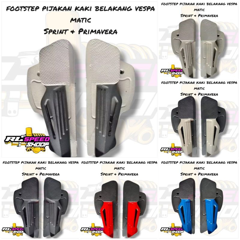Footstep Bostep Postep ที่วางเท้าด้านหลังสําหรับ Vespa Metic Sprint ...