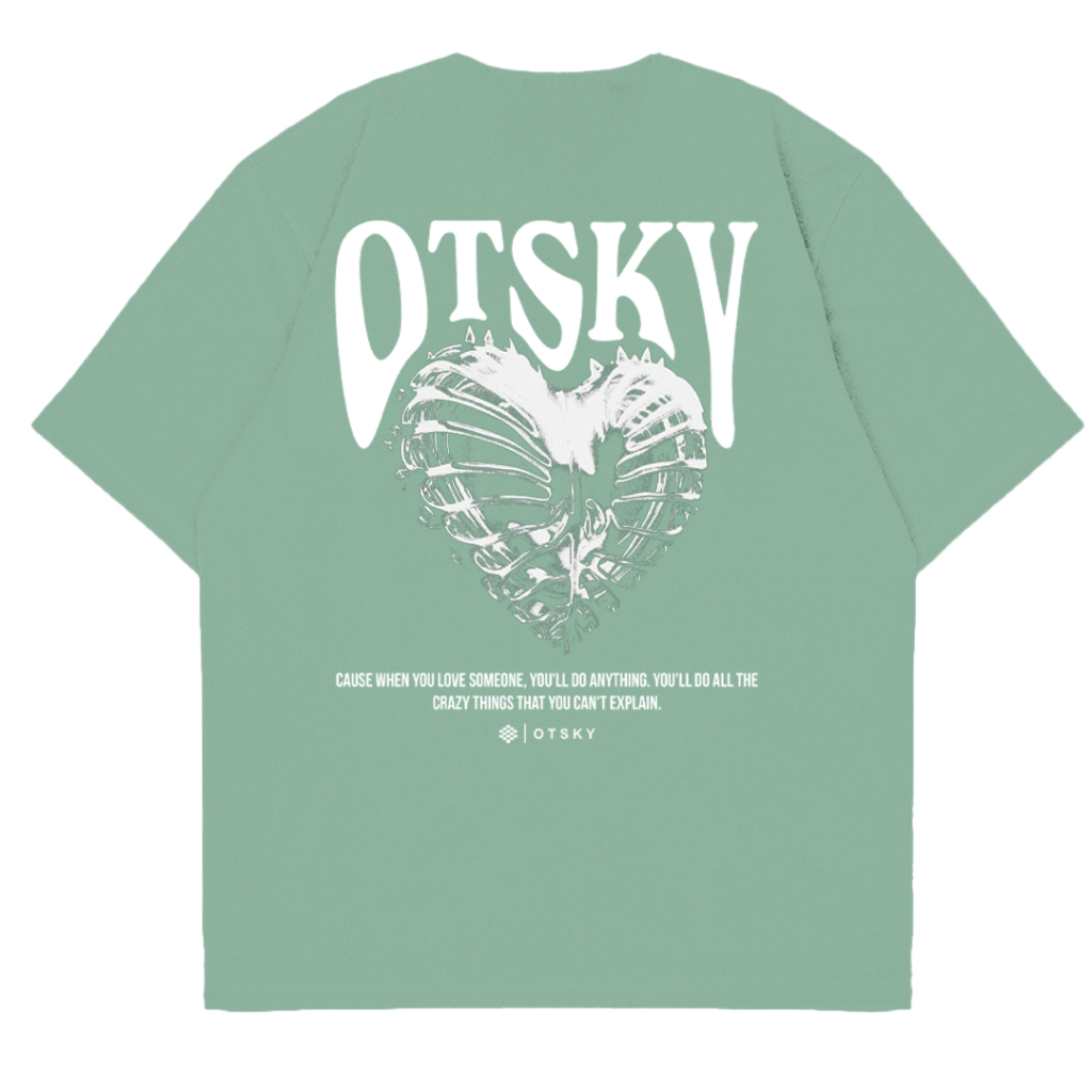 Otsky เสื้อยืดผู้ชาย OTS Love Seafom Cotton 24s X DT324V โลโก้ | Shopee ...