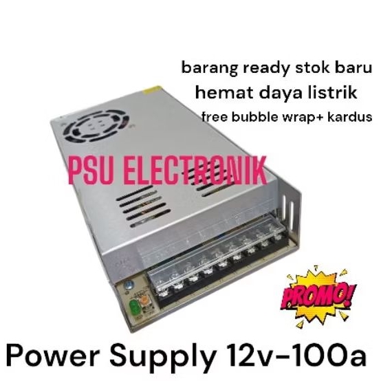 อะแดปเตอร์หม้อแปลงไฟฟ้าพาวเวอร์ซัพพลาย 12v/100a 1200W ขนาด: L 21cm x W 11cm รับประกัน 6 เดือน ...