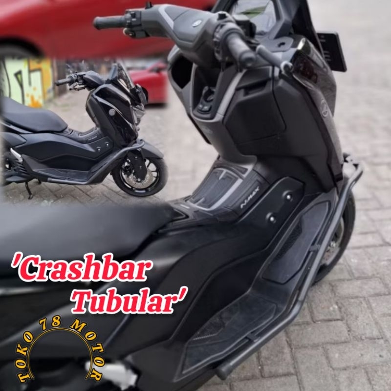 Tubular Crashbar Yamaha NMAX TURBO NEO TECHMAX 2024 2025 ที่วางไฟยิง ...