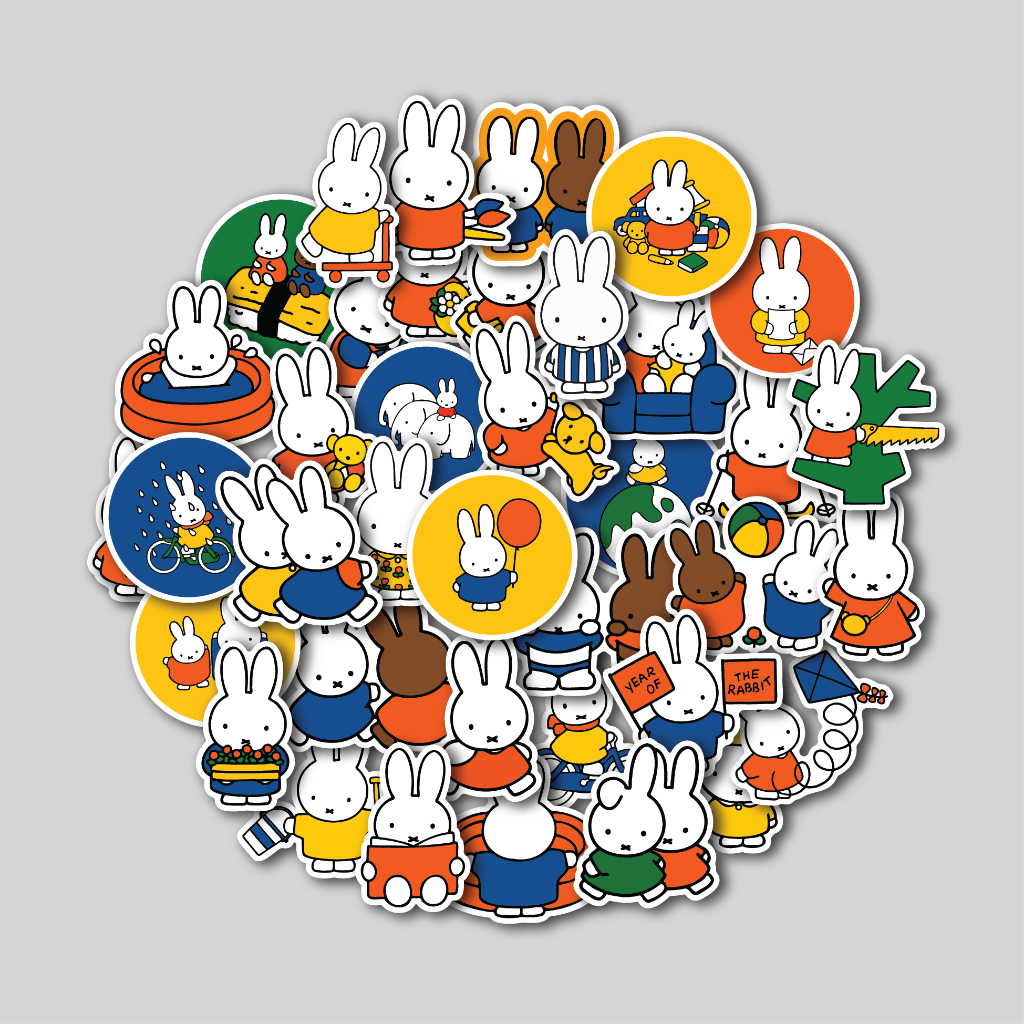 Miffy RABBIT STICKER PACK | สติ๊กเกอร์ Tumblr | สติ๊กเกอร์แล็ปท็อป ...