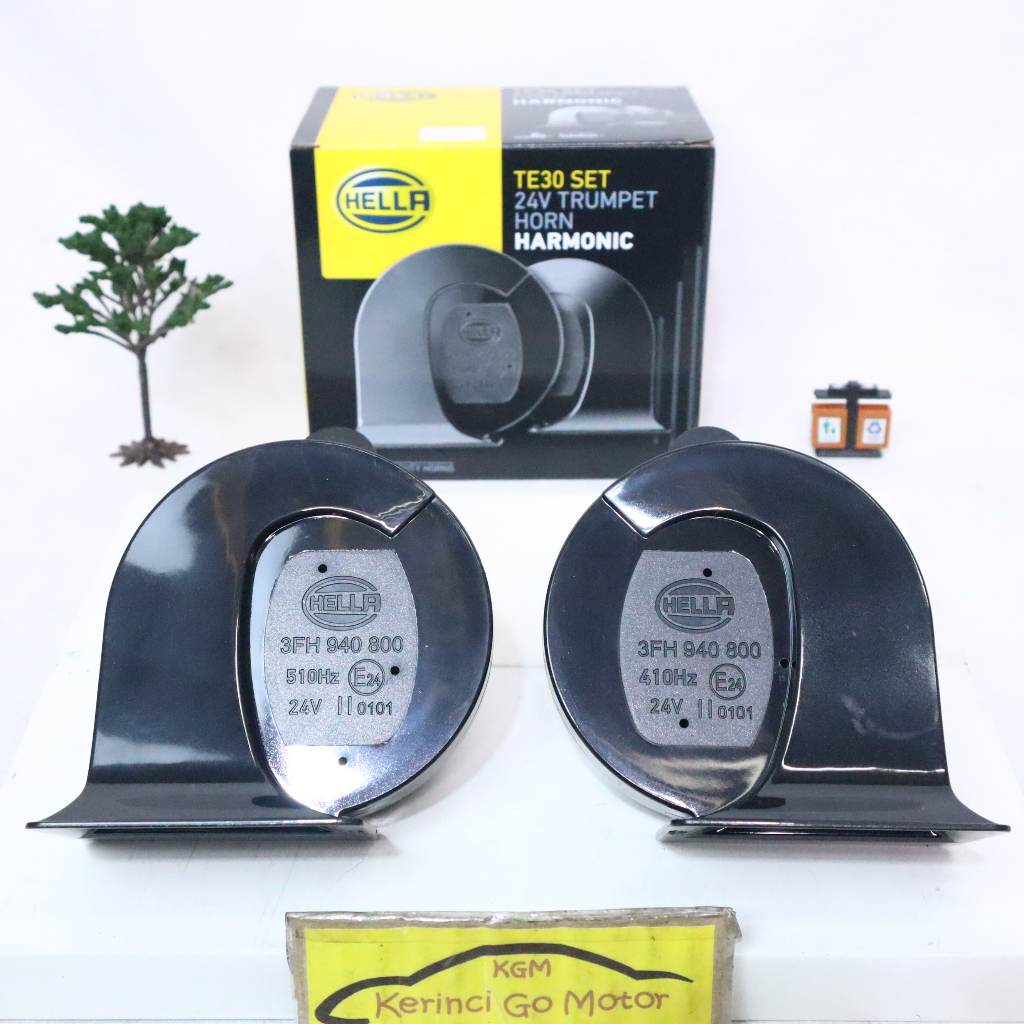 Hella Snail Horn 24V แตรทรัมเป็ต Harmonic TE30 ชุด Black Sleek Original ...