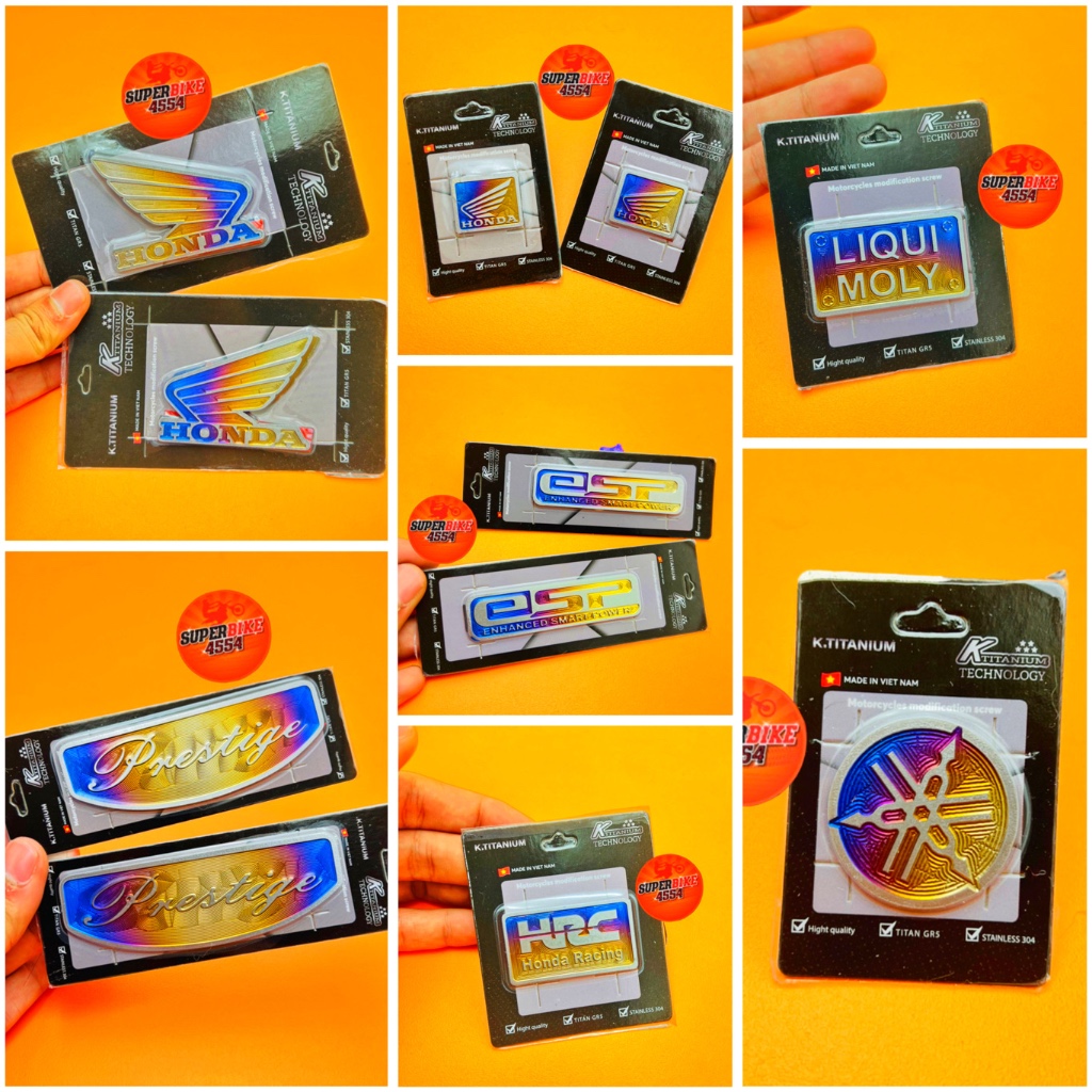 TITANIUM LOGO EMBLEM Yamaha cat HUGGER AIRBLADE LOGO BATOK SENSOR REAR ...