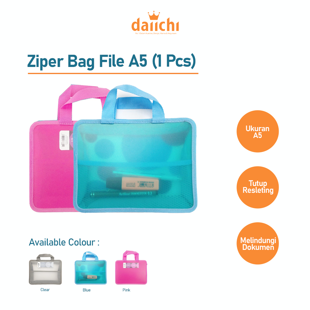 โฟลเดอร์พลาสติกซิปแฟ้ม Daiichi POP A5 | Shopee Thailand