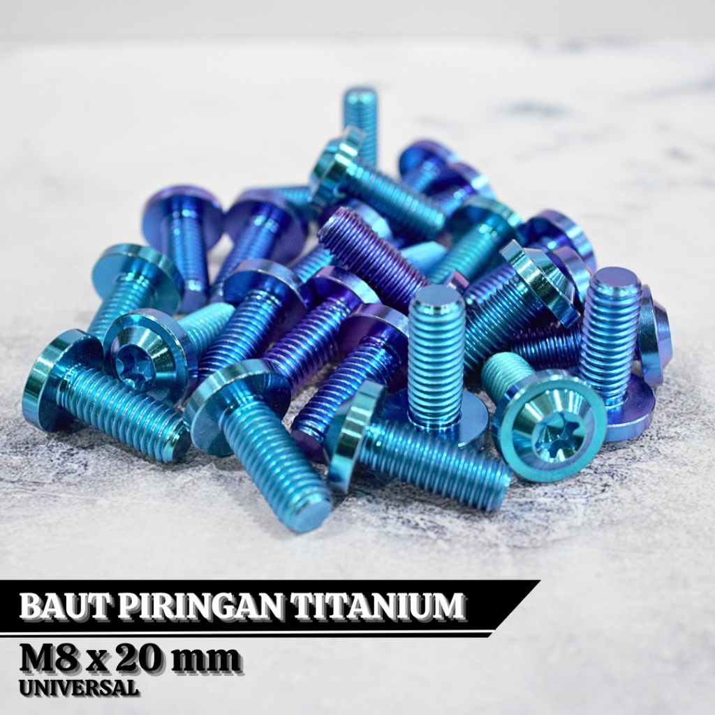 Titanium Disc Bolts ขนาด M8x20 มม.Universal Titanium Disc Bolts Star ...