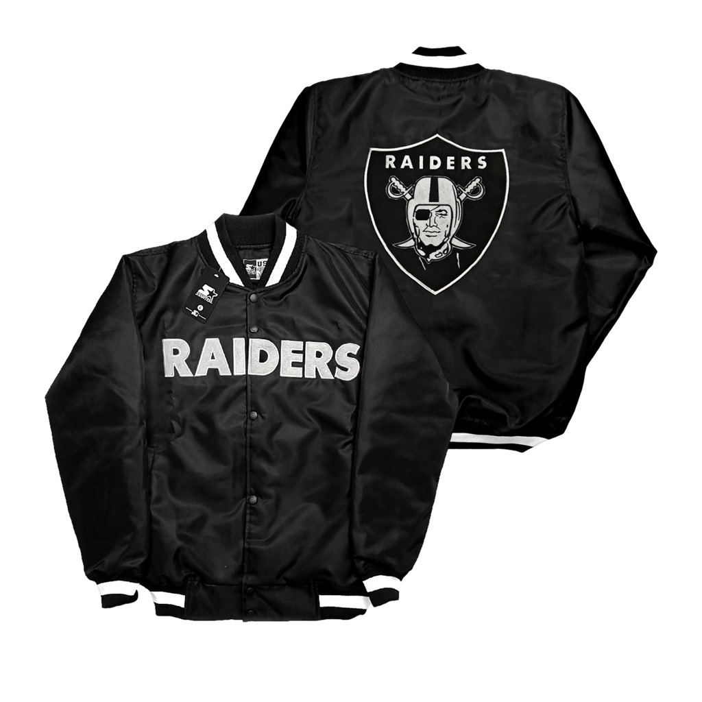 Original Black Varsity Raider Jacket สําหรับผู้ชายและผู้หญิง | Shopee ...