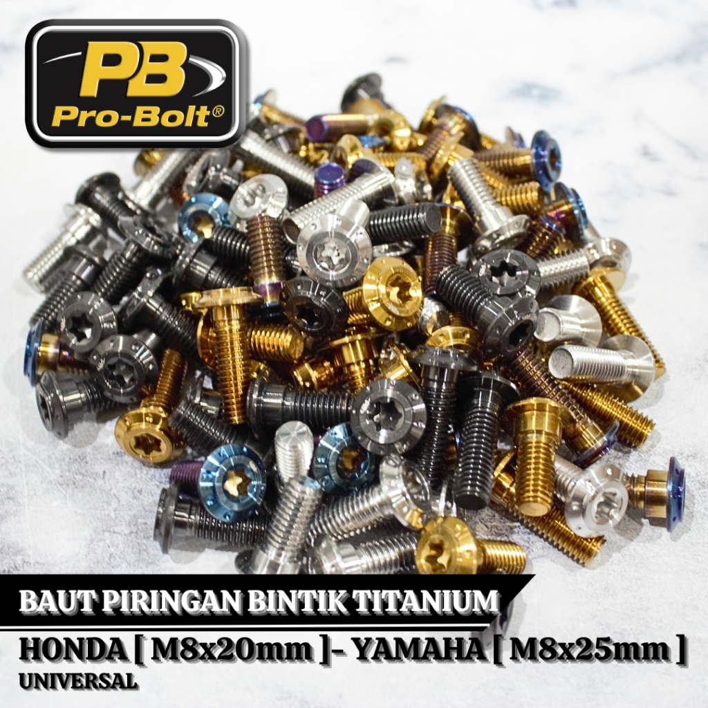 M8 Probolt Titanium Disc Bolts Spotted Titanium Disc Bolts ขนาด M8x20 ...