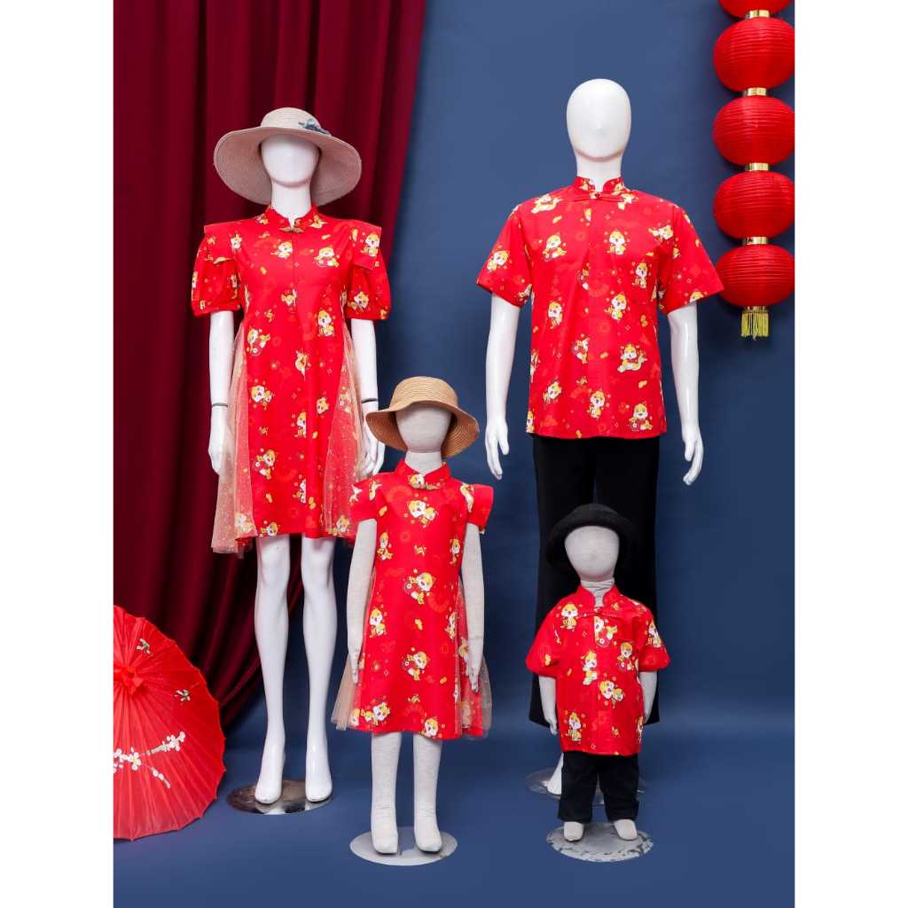 ชุดครอบครัวตรุษจีน RED SNAKE Family Set CNY Sincia | Shopee Thailand