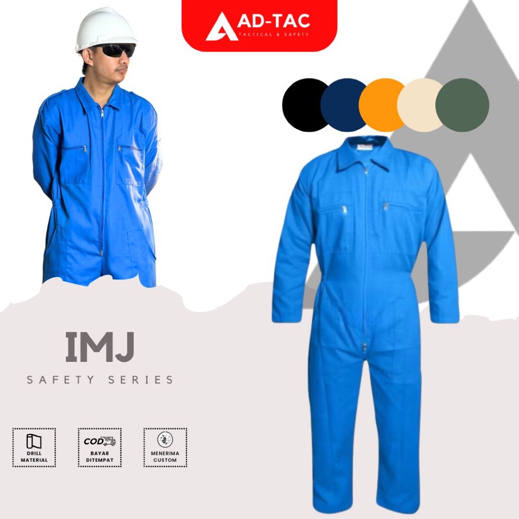 Adtac Wearpack IMJ ชุดทํางาน Safety Coverall โครงการเสื้อผ้าการประชุมเชิงปฏิบัติการธรรมดา ...