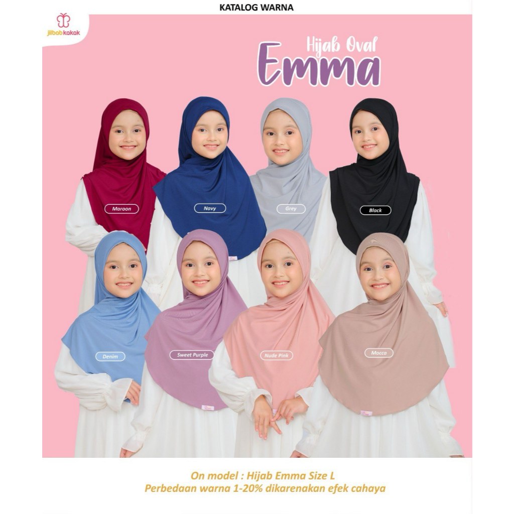 Brother Hijab Emma Hijab ผ้าคลุมเด็กทรงรีทันที อายุ 6 - 12 ปี | Shopee ...