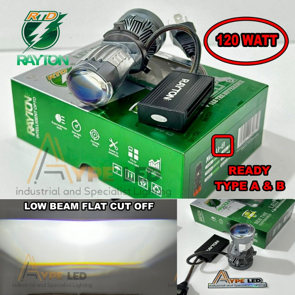 ต้นฉบับ RTD RAYTON MINI LED BILED PROJECTOR H4 M01U A และ B BLUELENSE TURBO พัดลมระบบ DRIVER ...