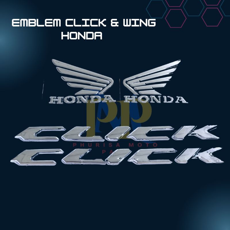 2 ชิ้น คลิกโลโก้ EMBLEM ซ้ายขวาและ FULLSET 125i CLICK 150i HONDA WING ...