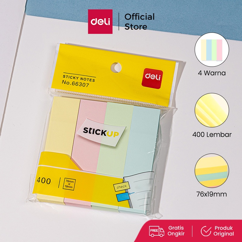 Deli Index Tab / Marker / Page Divider สีพาสเทล 100 แผ่น 66307 | Shopee ...