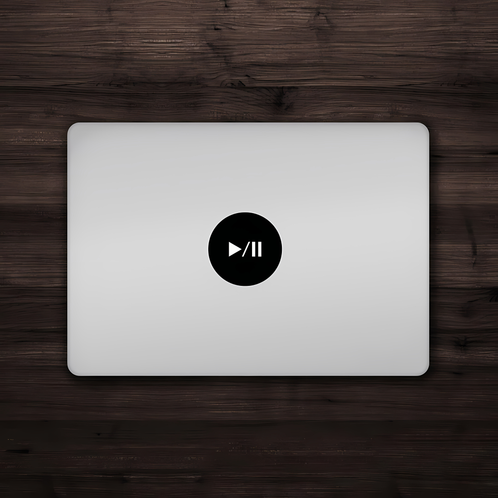 Play Pause Circle Sticker - สติ๊กเกอร์ Macbook รูปลอกแล็ปท็อป | Shopee ...