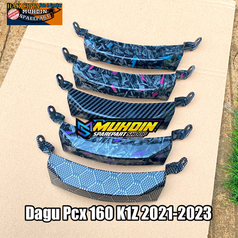 ฝาครอบตรงกลางหน้า คางล่างของ Pcx 160 K1Z ไฟหน้า Carbon Forged 2021/2022 ...