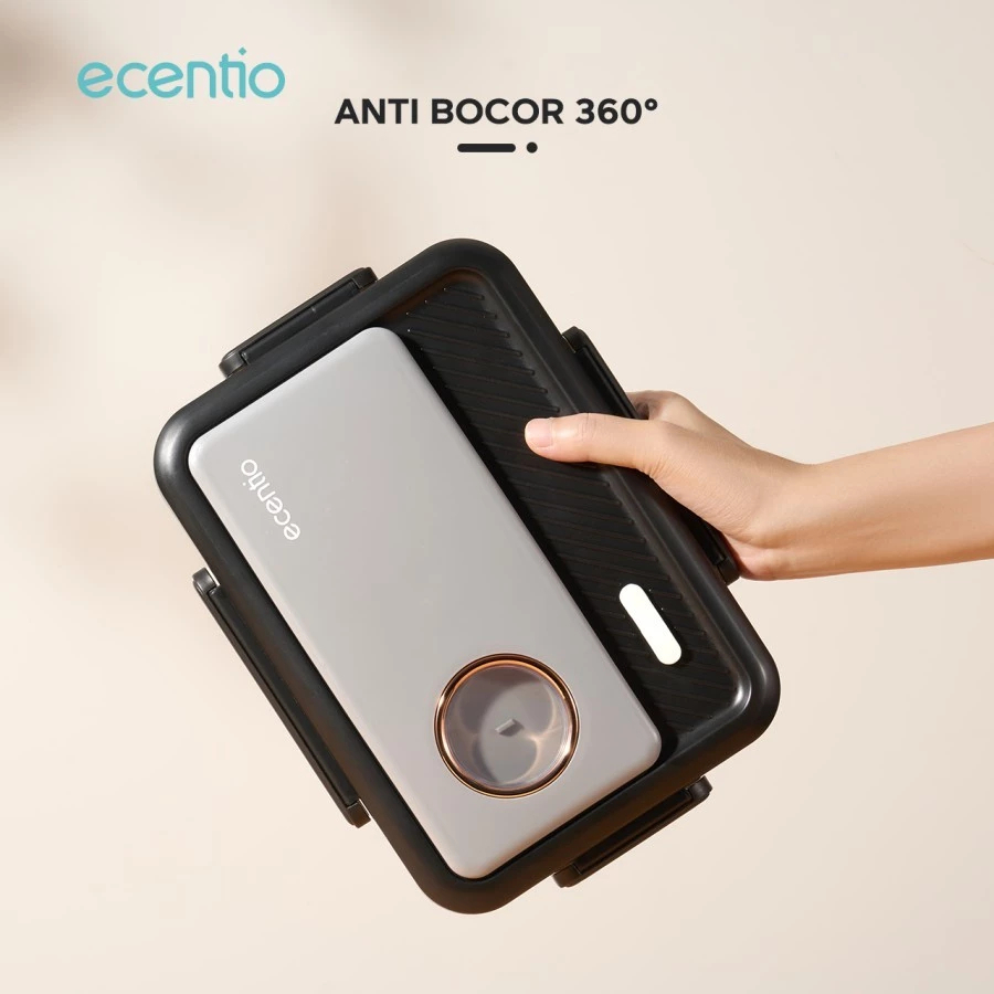 Ecentio 950 ML กล่องอาหารกลางวัน 3 Dividers สแตนเลสป้องกันการรั่วไหล ...