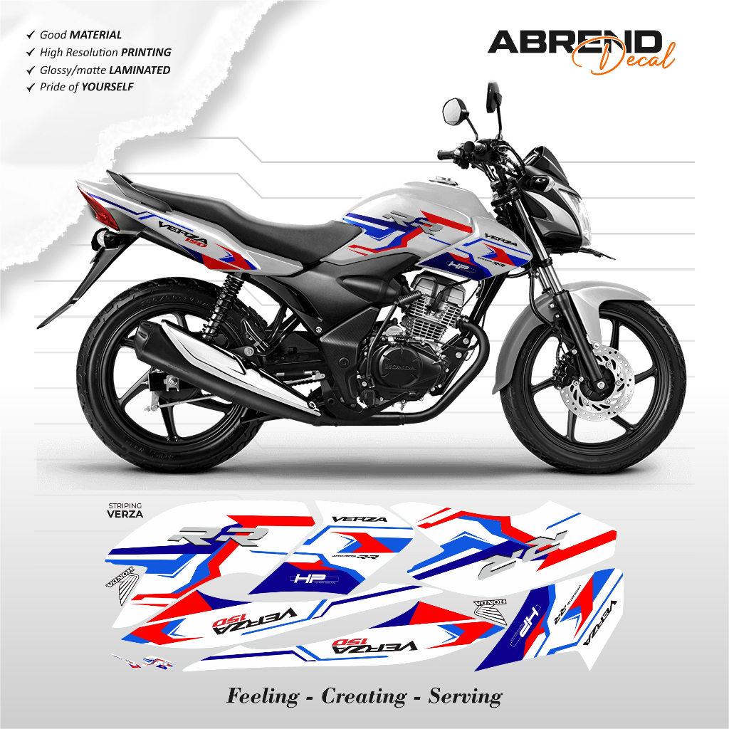 Striping VERZA OLD BMW TRI COLOR / HONDA CB VERZA LAMA MOTORCYCLE ...