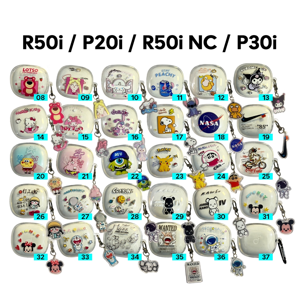 [R50i/R50i Nc] เคส Soundcore R50i/P20i/R50iNC/P30i Clear Character ...
