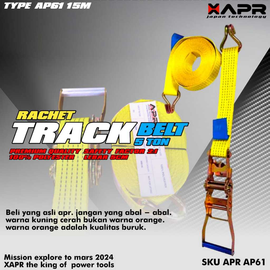 Apr 5ton 15meter AP61 LASHING BELT CARGO รับประกัน 3 ปี BELT Strap TRUCK คอนเทนเนอร์ | Shopee ...
