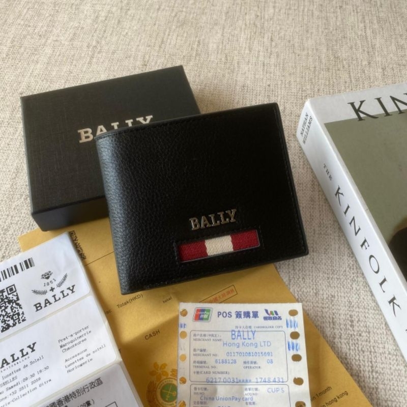 กระเป๋าสตางค์ BALLY MEN WALLET BIFFOLD IMPORT WALLET Folding MEN PREMIUM QUALITY FREE BOX ...