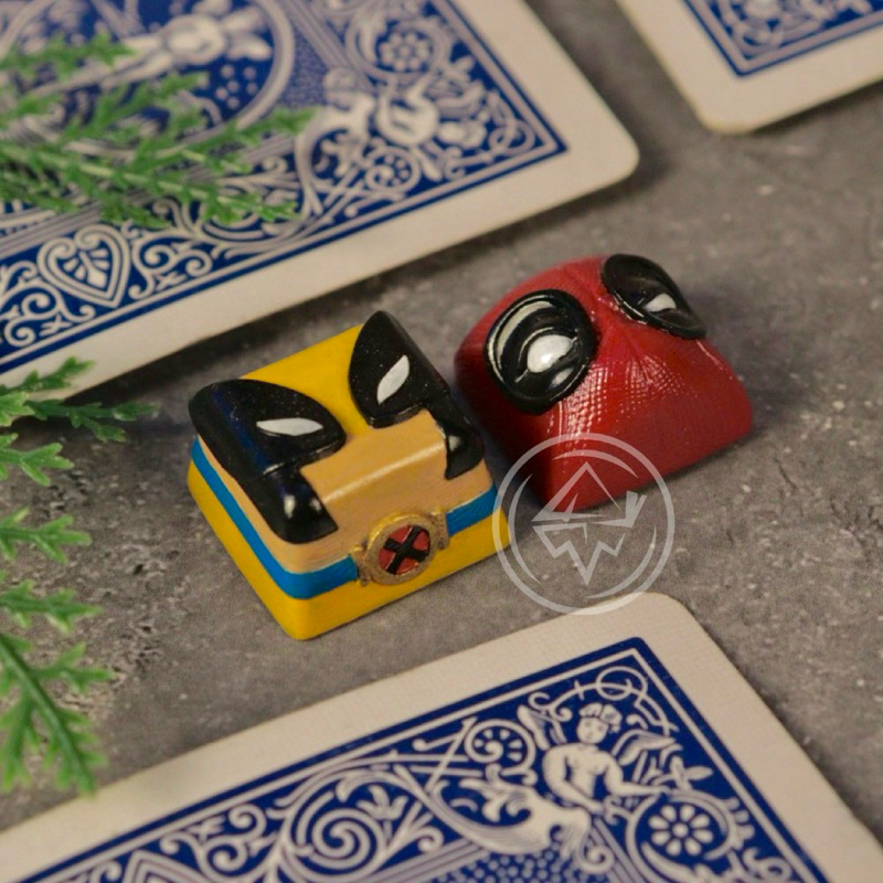 Deadpool wolvine artisan keycaps ชุดภาพยนตร์มิตรภาพ keycaps ซูเปอร์ ...