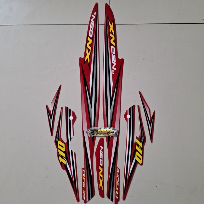 Merah Striping TVS Neo nx 110 2023 2024 มอเตอร์สีแดง มาตรฐานคุณภาพ ...