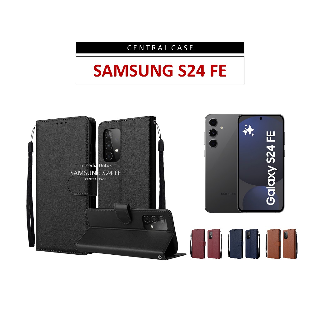 เคส SAMSUNG S24 FE Flip Leather Casing Cover HP Leather Case | Shopee ...