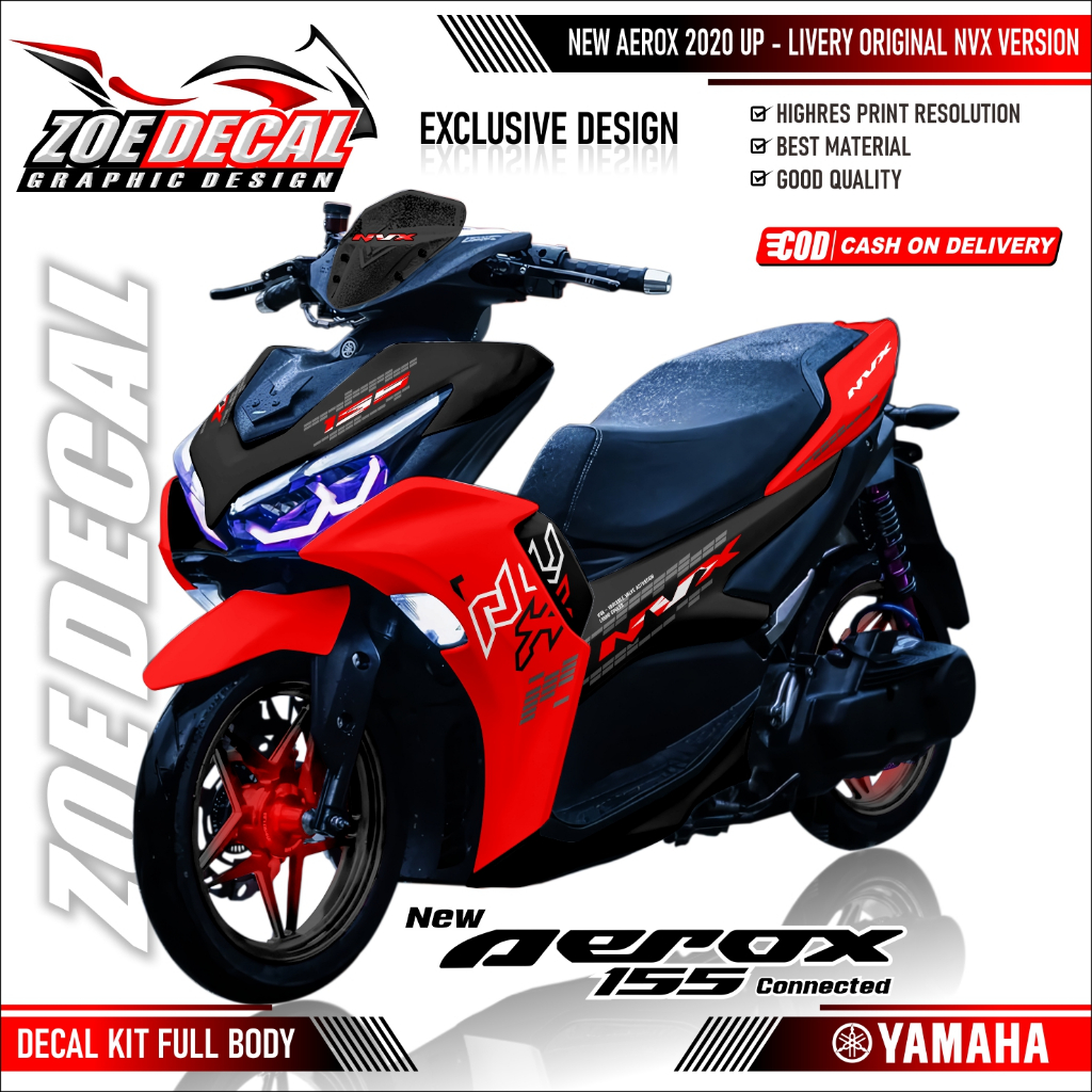 New Decal Full Body Yamaha AEROX 155 Motif/Livery NVX Original Design ...