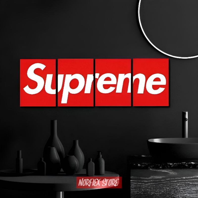 ตกแต่งห้องเด็กผู้ชาย supreme brand Wall Poster Display - ตกแต่งผนัง ...