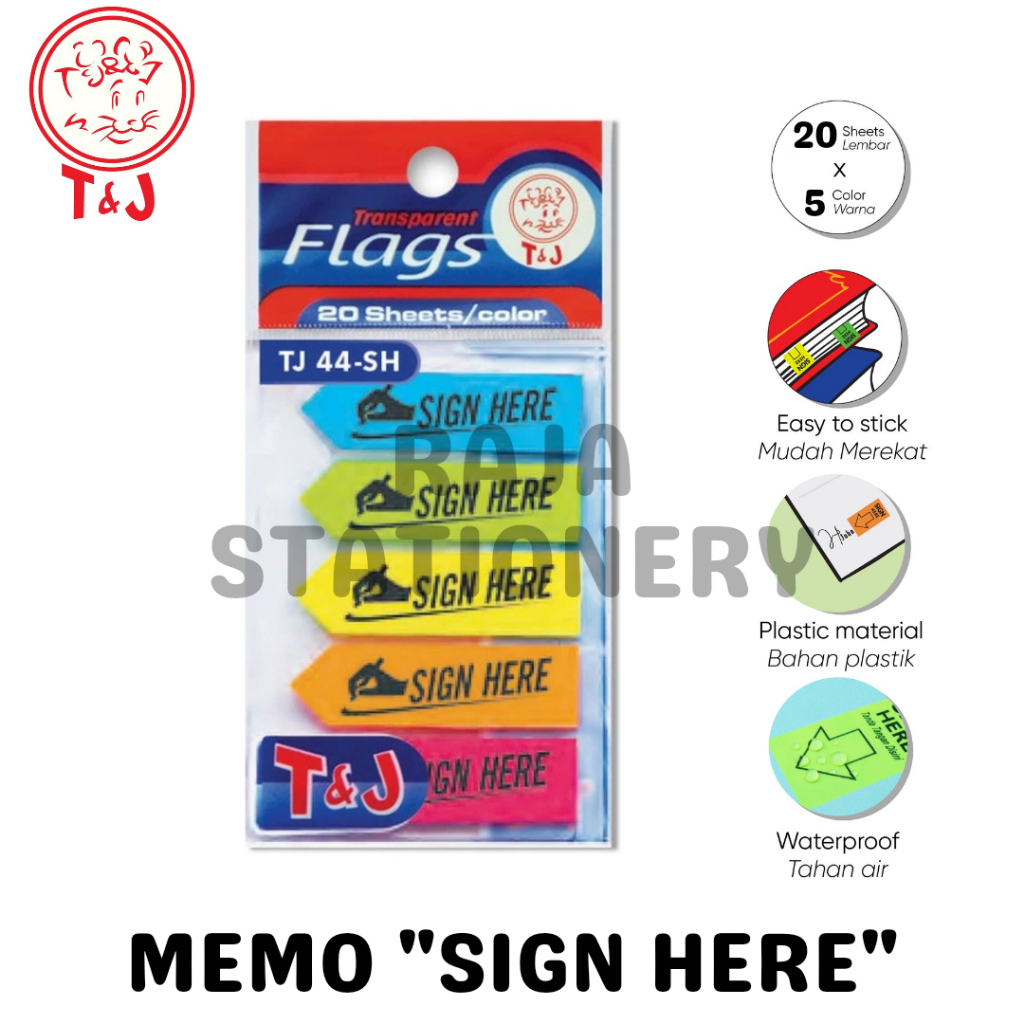 Tom & Jerry Sign Here Memo Stick Index Notes Sticker "Sign Here" SET ...