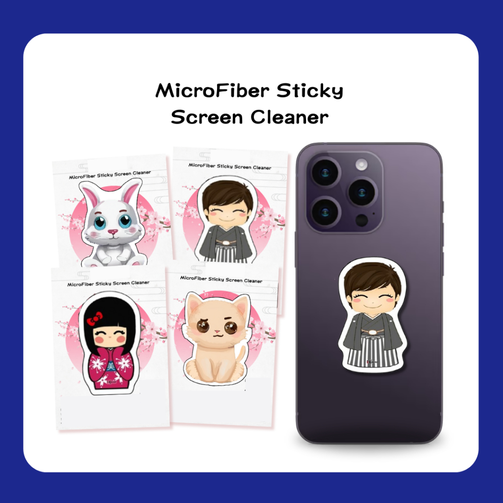 Hp LAYAR Ikawai Sticky Screen Cleaner ผ้าไมโครไฟเบอร์เช็ดผ้า LCD ...