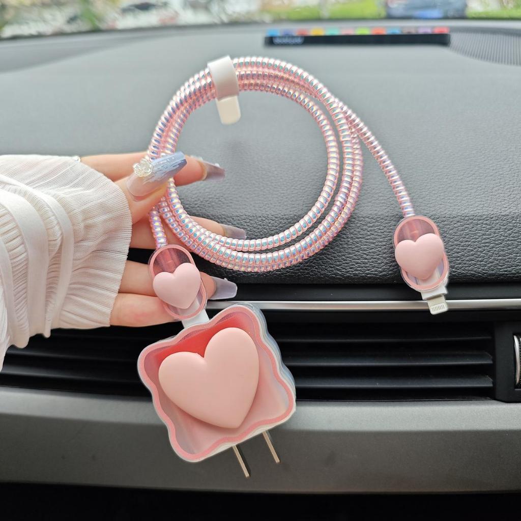 18w & 20w Iphone Charger Cable Protector Iphone 3D Love Cover Package ...