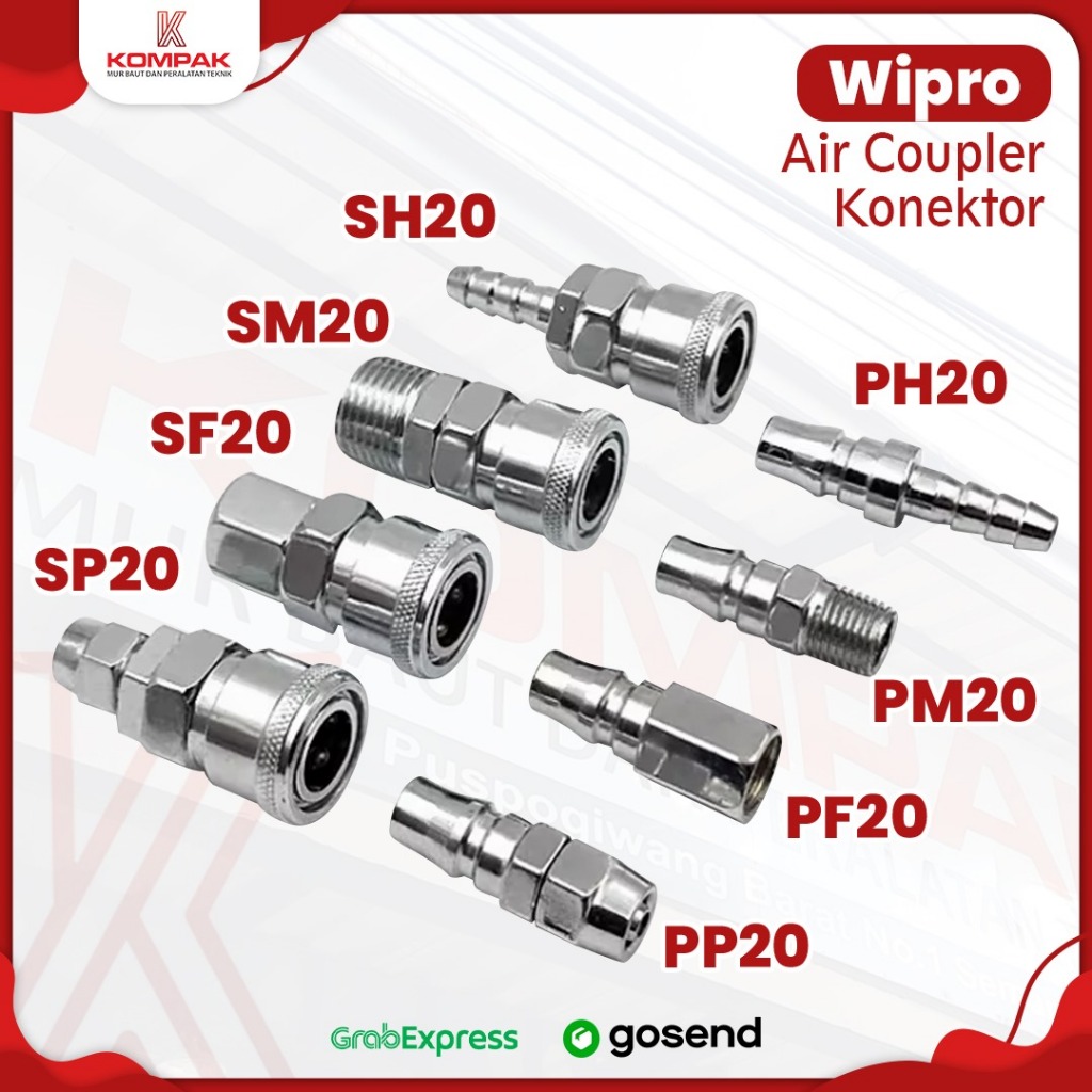 WIPRO Quick Coupler PH20 PM20 PF20 PP20 SH20 SM20 SF20 SP20 / Air ...