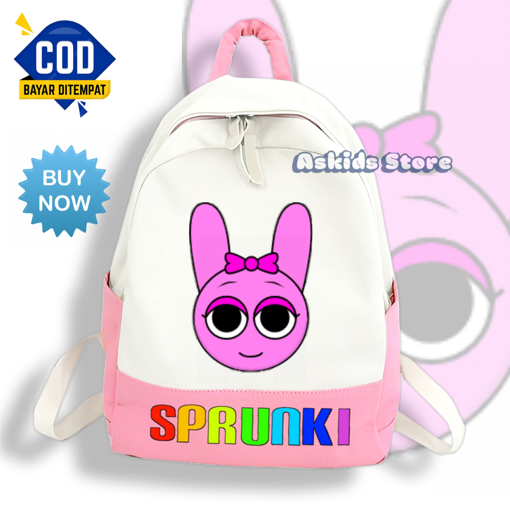 Sprunki Pinki Character โรงเรียนอนุบาลกระเป๋าเป้สะพายหลังเด็กชั้นประถม ...