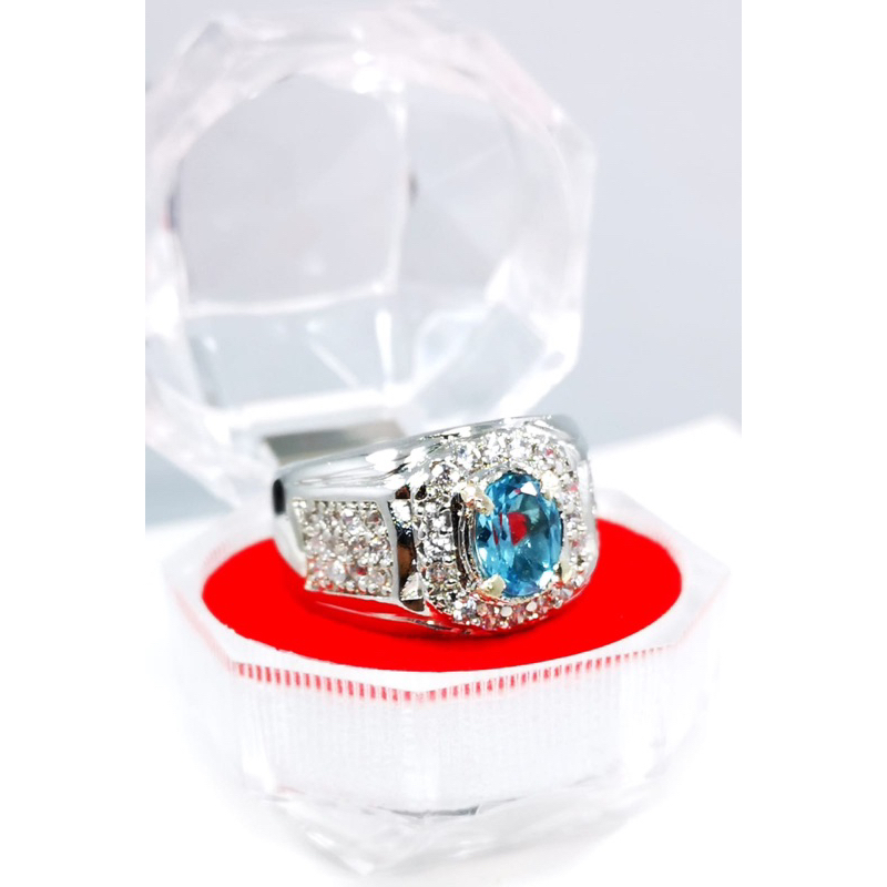 ชําระเงินปลายทาง NATURAL BLUE TOPAS GEMS Agate RING STONE DOESNT FADE พร้อมใช้ | Shopee Thailand