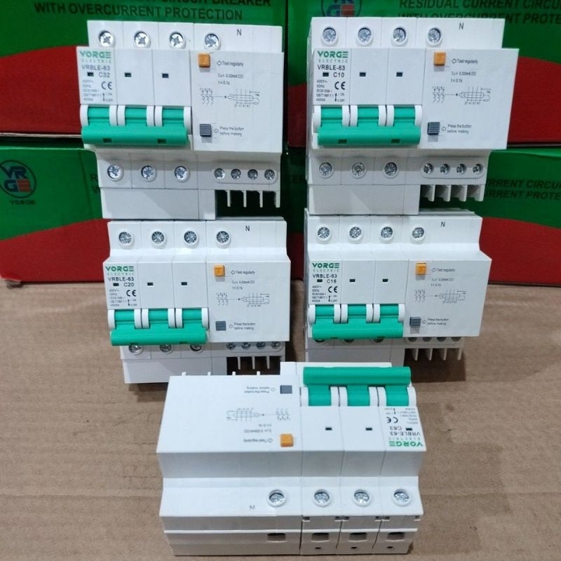 Rcbo RCCB MCB + ELCB VORGE VRBLE 3P+N 3Phase + neutral รับประกัน 1 ปี | Shopee Thailand