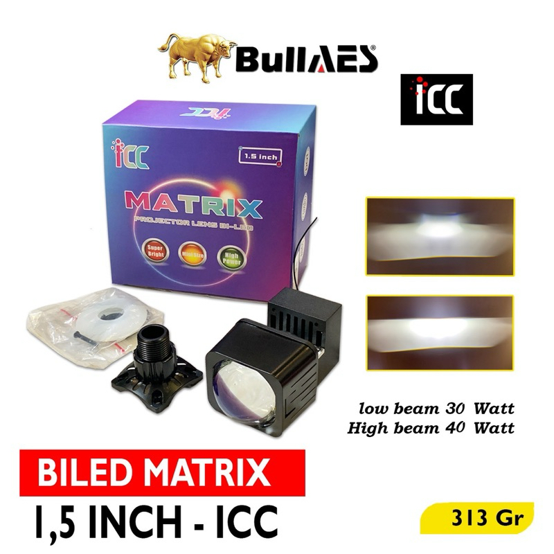 Icc MATRIX BILED PROJECTOR 1.5 นิ้ว 40 วัตต์ | Shopee Thailand