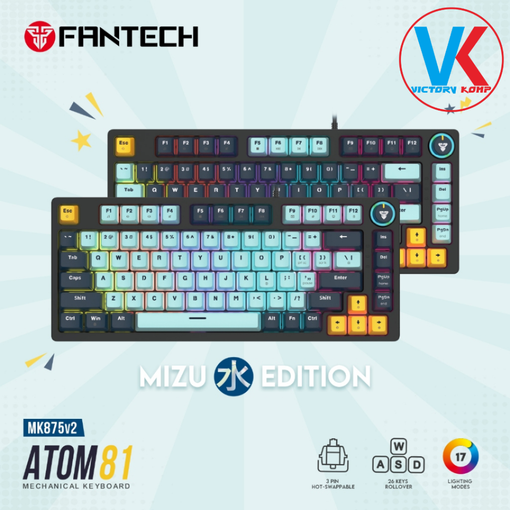 Fantech MK875v2 Keyboard Atom81 Mechanical - Fantech Atom81 / Atom 81 ...