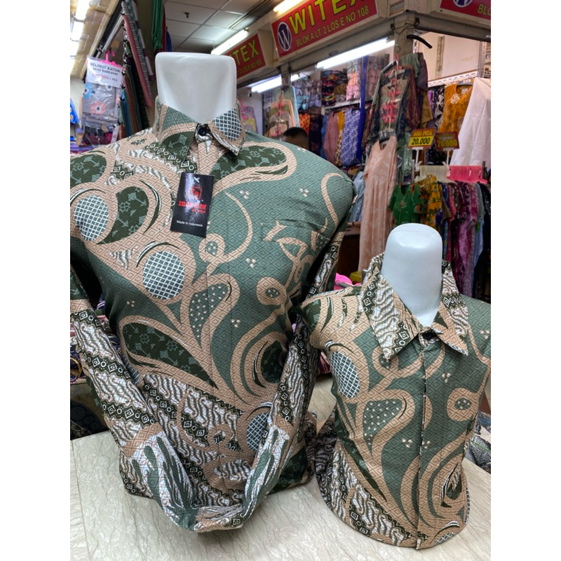 เสื้อ KAMEJA Long SANDED BATIK SAGE IJO COLOR | Shopee Thailand