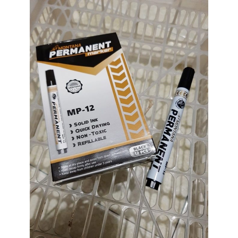 Hitam Montana BRAND PERMANENT BLACK MARKERS | Shopee Thailand
