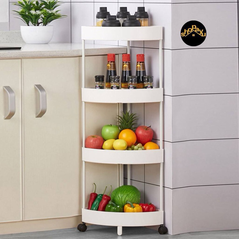 4-LAYER TRIANGLE CORNER TROLLEY | Shopee Thailand