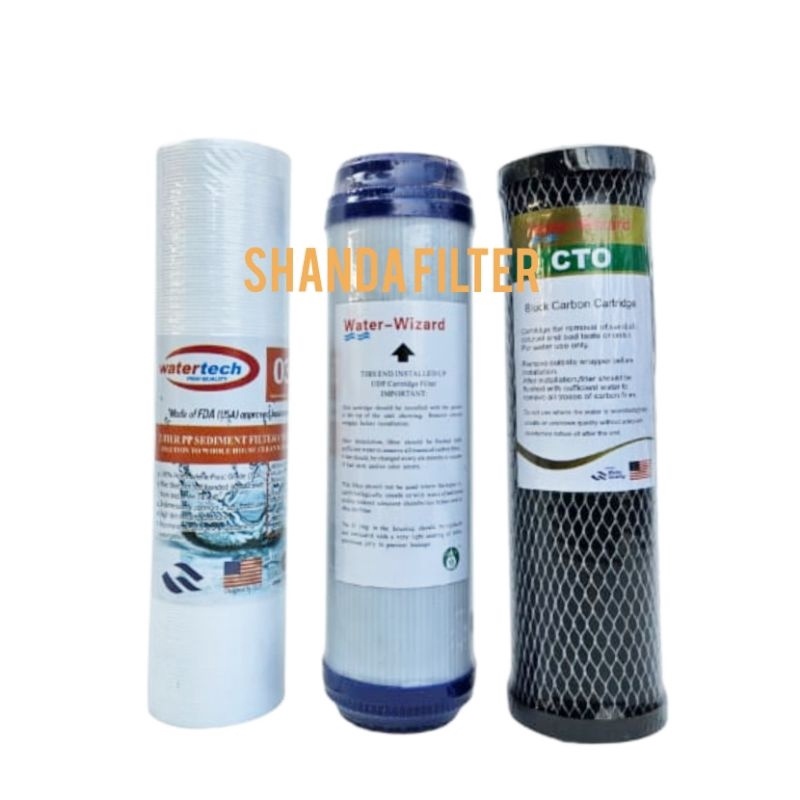 1 นิ้ว 3 ขั้นตอน Sedimentgaccto Water wizard Water Filter Refill ...