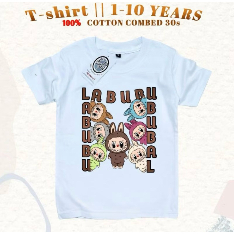 Katun Labubu Bangkok เสื้อยืดเด็ก ตุ๊กตา k-pop สําหรับทุกเพศ อายุ 1-10 ...