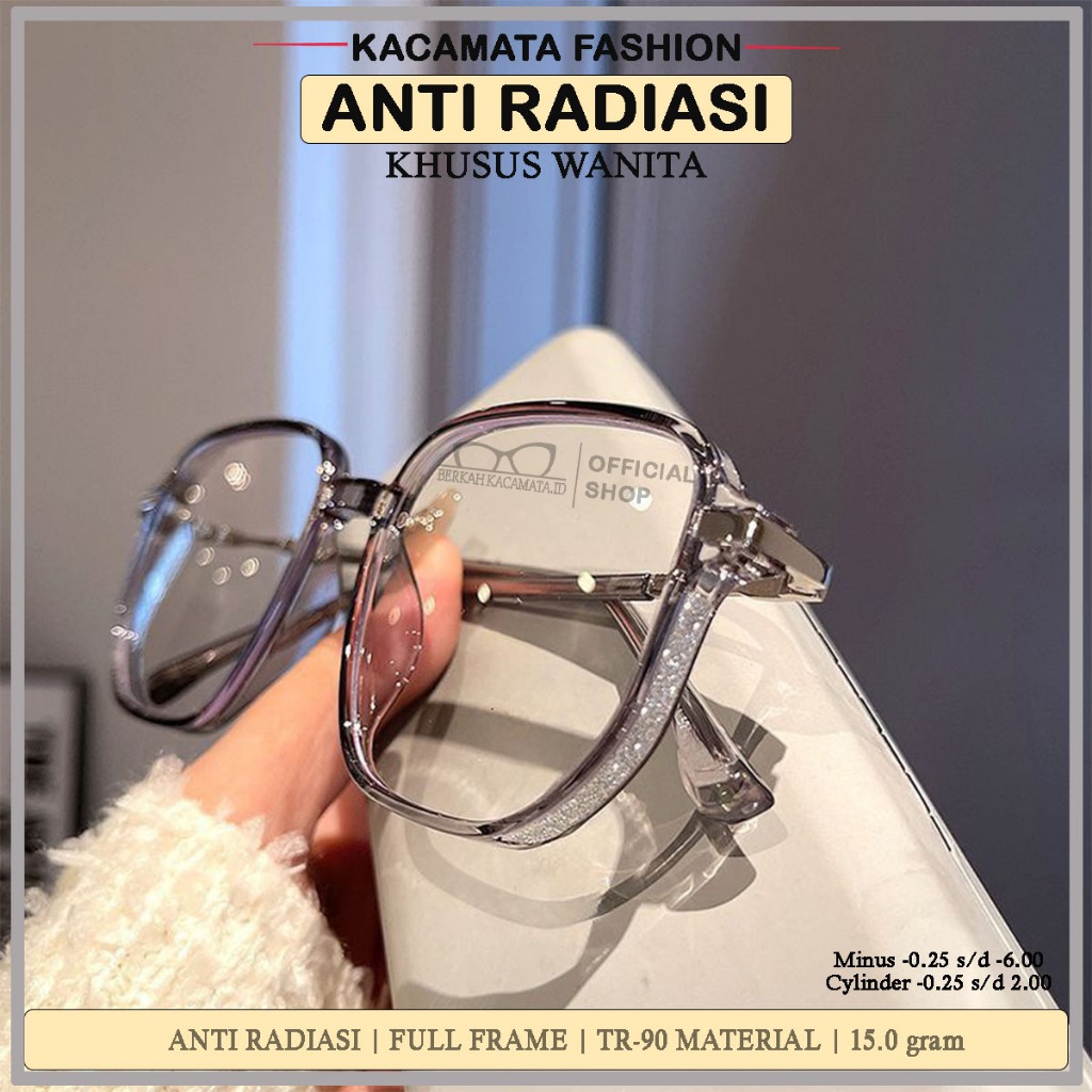 [ซื้อ 1 แก้ว MINUS ฟรีแก้ว 1 ใบ] ใหม่ล่าสุดแว่นตาผู้หญิง SQUARE FRAME ...