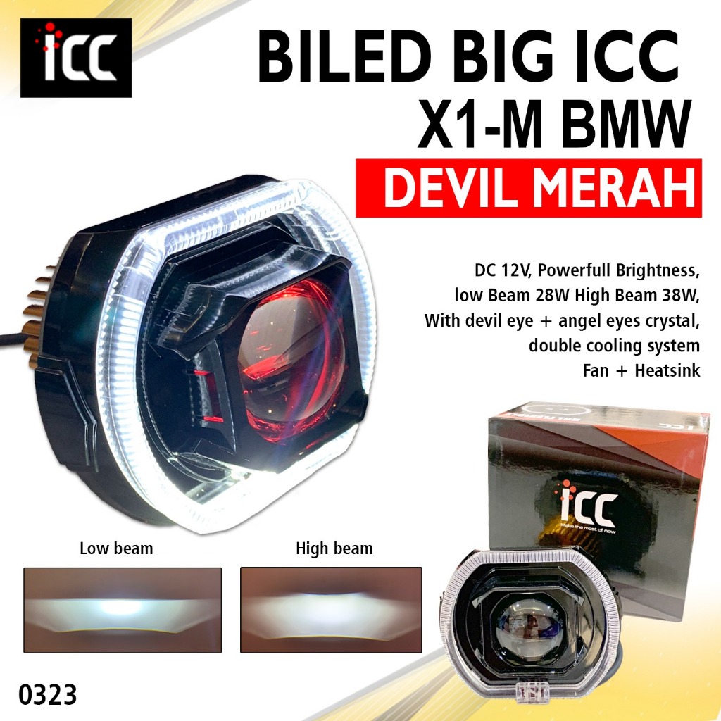 Bilined ICC Big X1M BMW Ring Plus Devil Eye Bild 38 วัตต์ ICC | Shopee ...