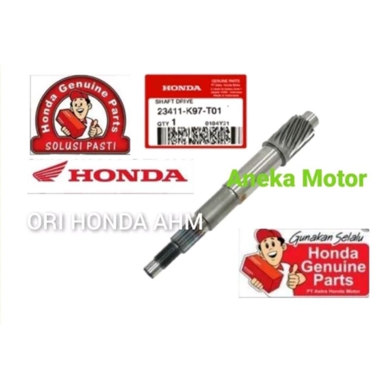 เพลา Puly As Puly Shaft Drive Honda PCX 150 K97 ADV 150 100% Original Honda อะไหล่แท้ AM 23411 ...