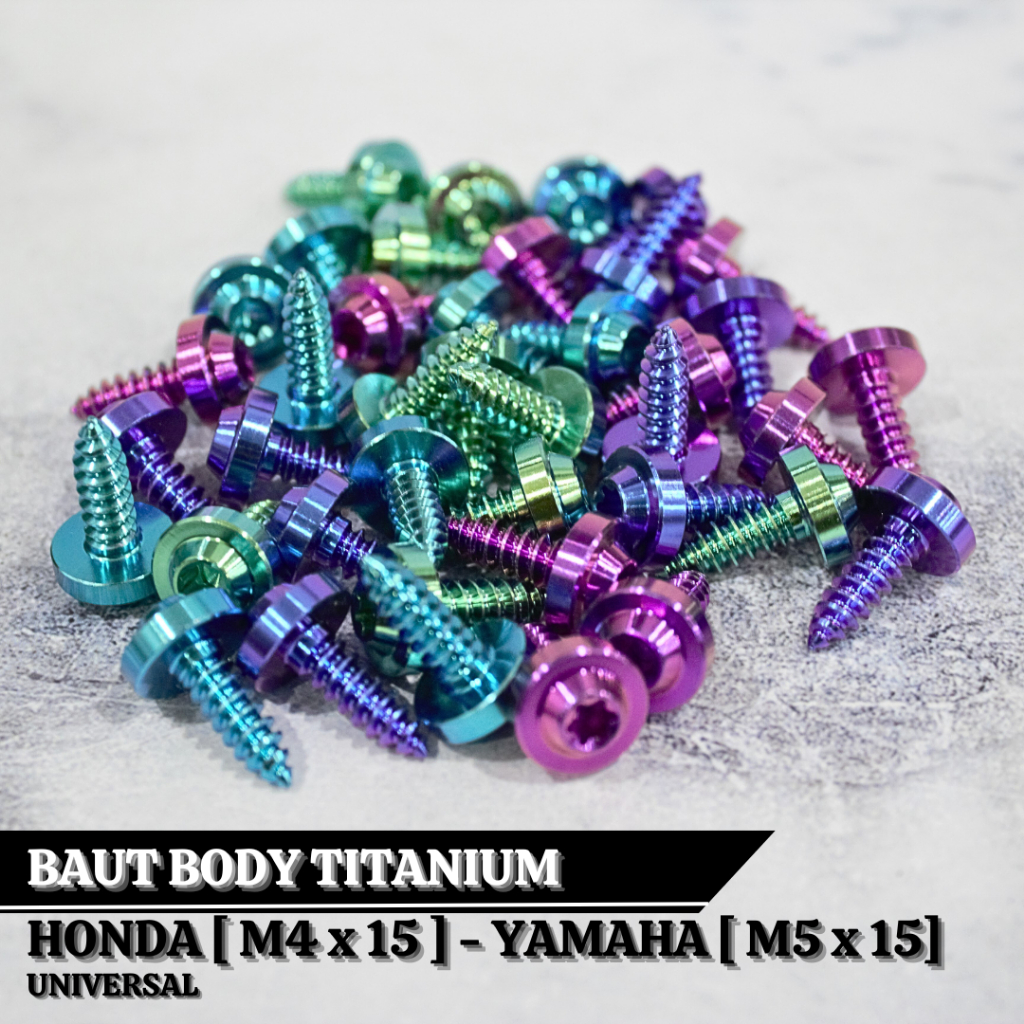ไทเทเนียม Body Bolts ขนาด M4x15 มม.M5x15 มม.Universal Honda Yamaha Thai ...
