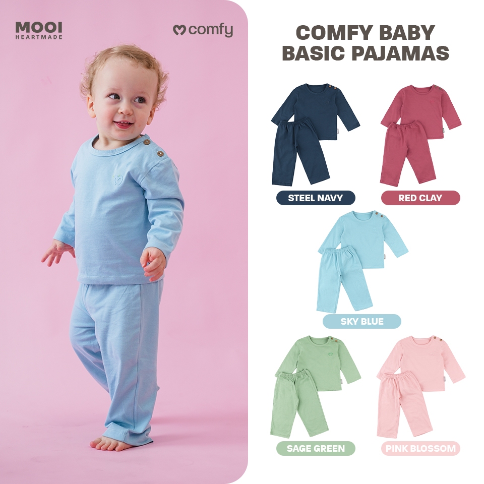 Mooi Comfy Baby Basic Pyjamas Set | Shopee Thailand