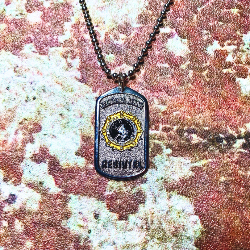 RESINTEL INTEL INTEL POLRI Dog Tag Necklace Full Metal COR Monel Army ...